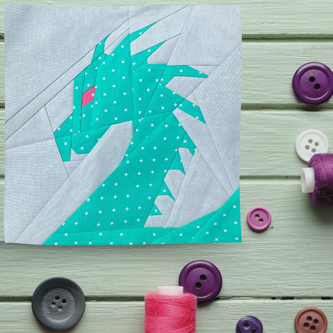 Dragon Quilt Block Pattern Foundation Paper Piecing FPP Instant ...
