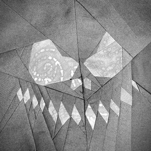 FPP Pattern Halloween Monster Face Foundation Paper Pieced Quilt Block ...