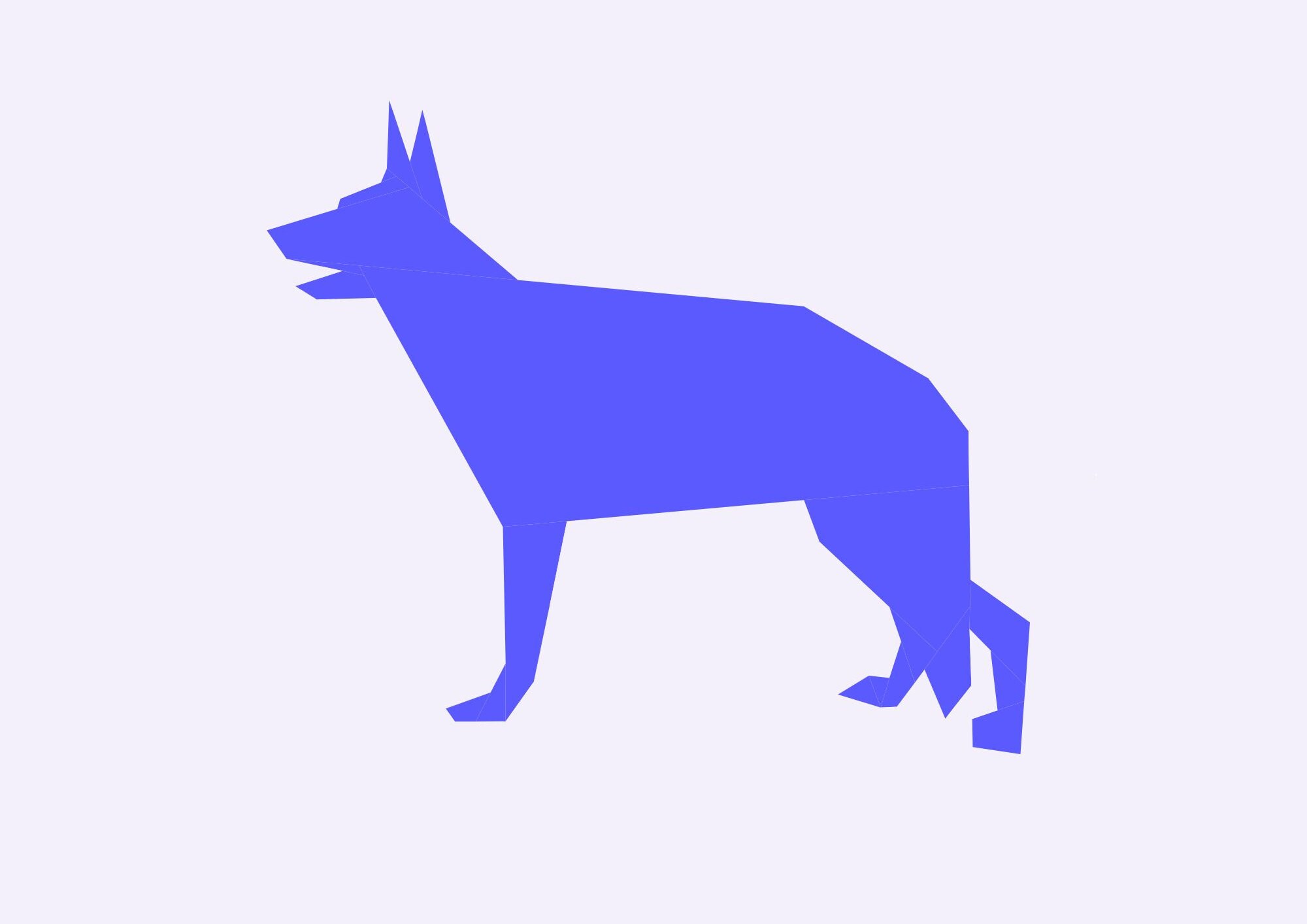 FPP Pattern German Shepherd Alsatian Dog Silhouette Foundation - Etsy