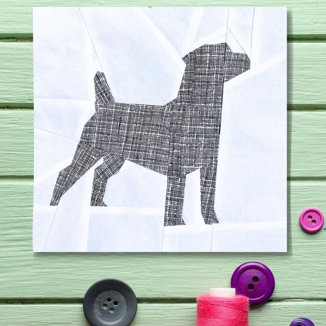 FPP Pattern Jack Russell Fox Terrier Dog Silhouette Foundation Paper ...