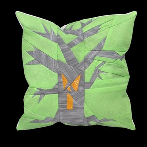 FPP Pattern Monster Tree Halloween Foundation Paper Pieced Quilt Block ...