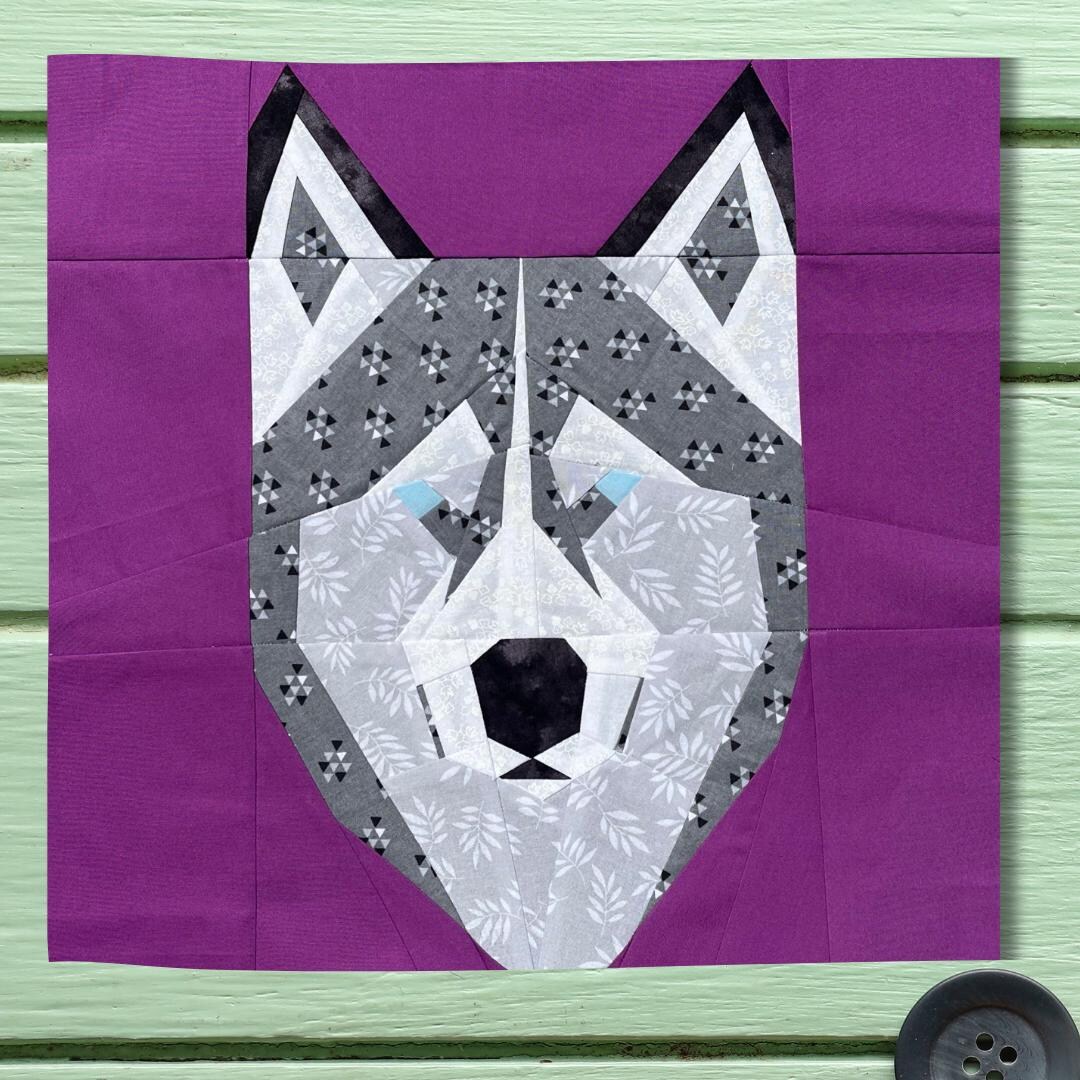 Husky Dog Quilt Block Pattern Foundation Paper Piecing FPP Instant ...