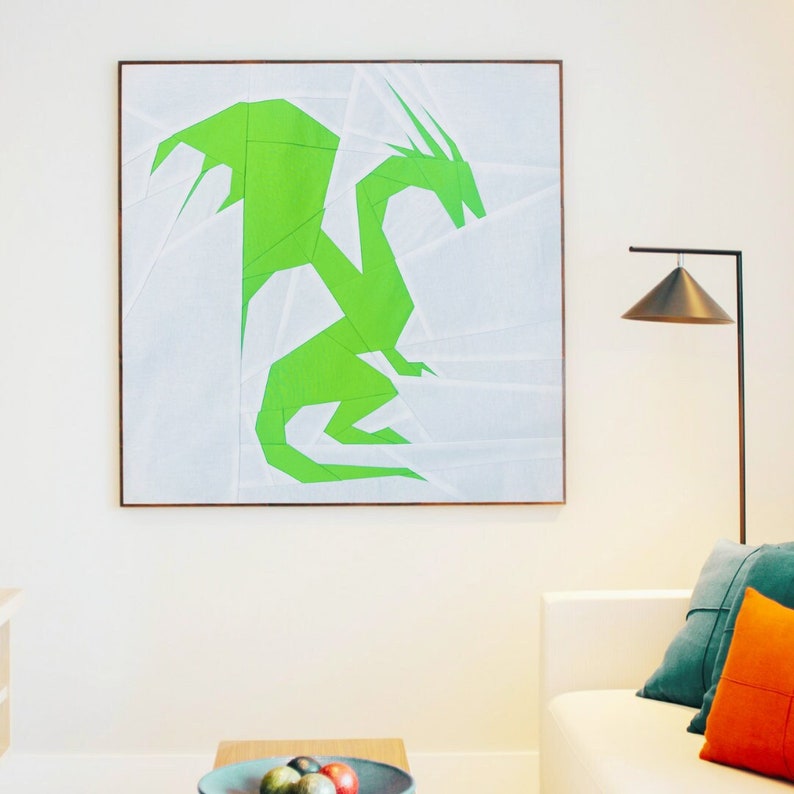 Giant Dragon Quilt Block Pattern Foundation Paper Piecing FPP PDF 80 ...