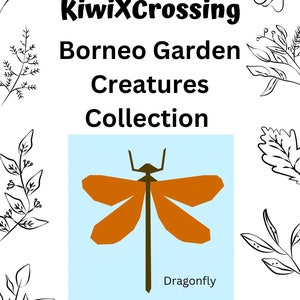 FPP Pattern Dragonfly Foundation Paper Piecing Quilt Block Borneo ...