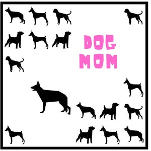 FPP Pattern Doberman Pinscher Dog Silhouette Foundation Paper Piecing ...