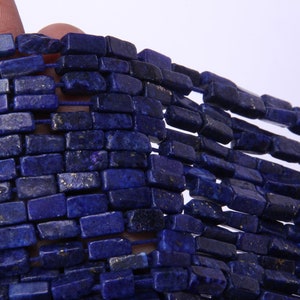 Natural Lapis Lazuli Plain Square Shape Gemstones Beads pack | Etsy