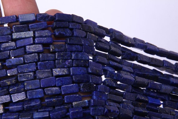 Natural Lapis Lazuli Plain Square Shape Gemstones Beads pack | Etsy