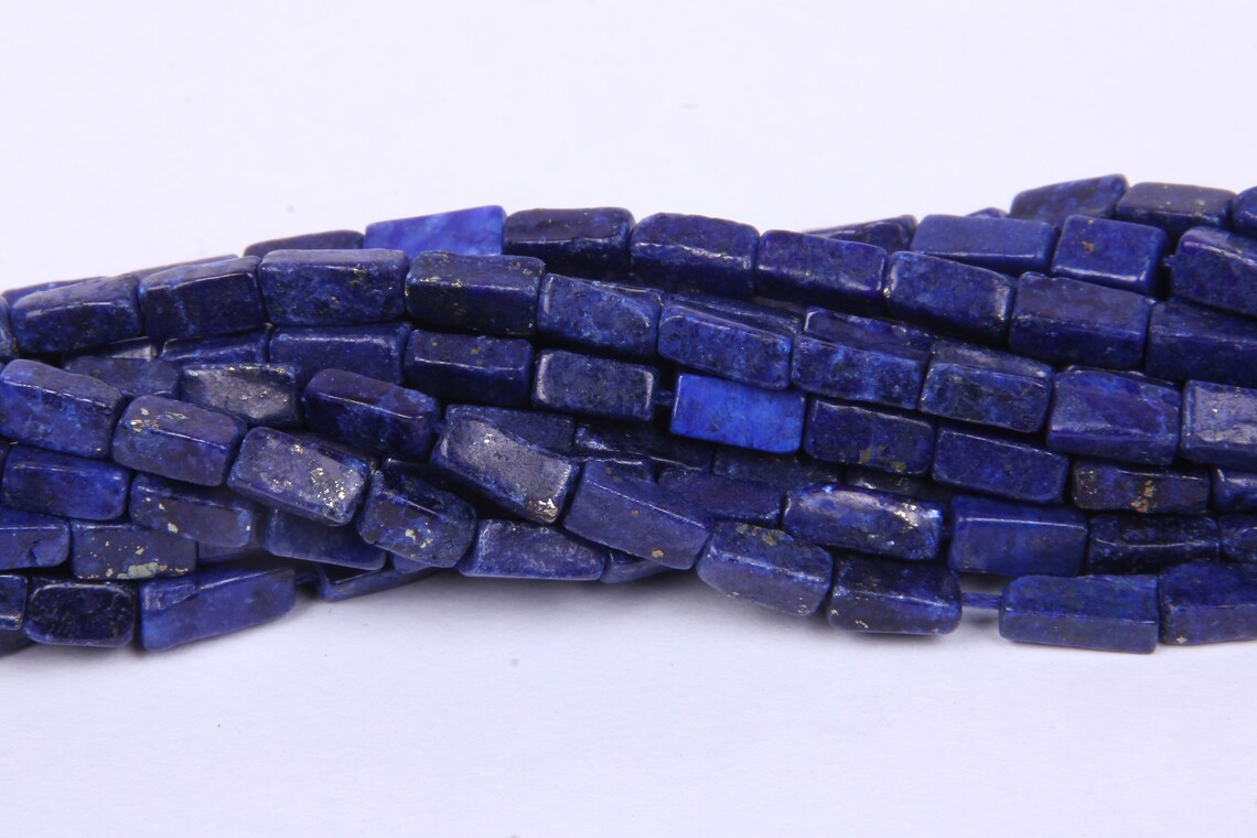 Natural Lapis Lazuli Plain Square Shape Gemstones Beads pack | Etsy