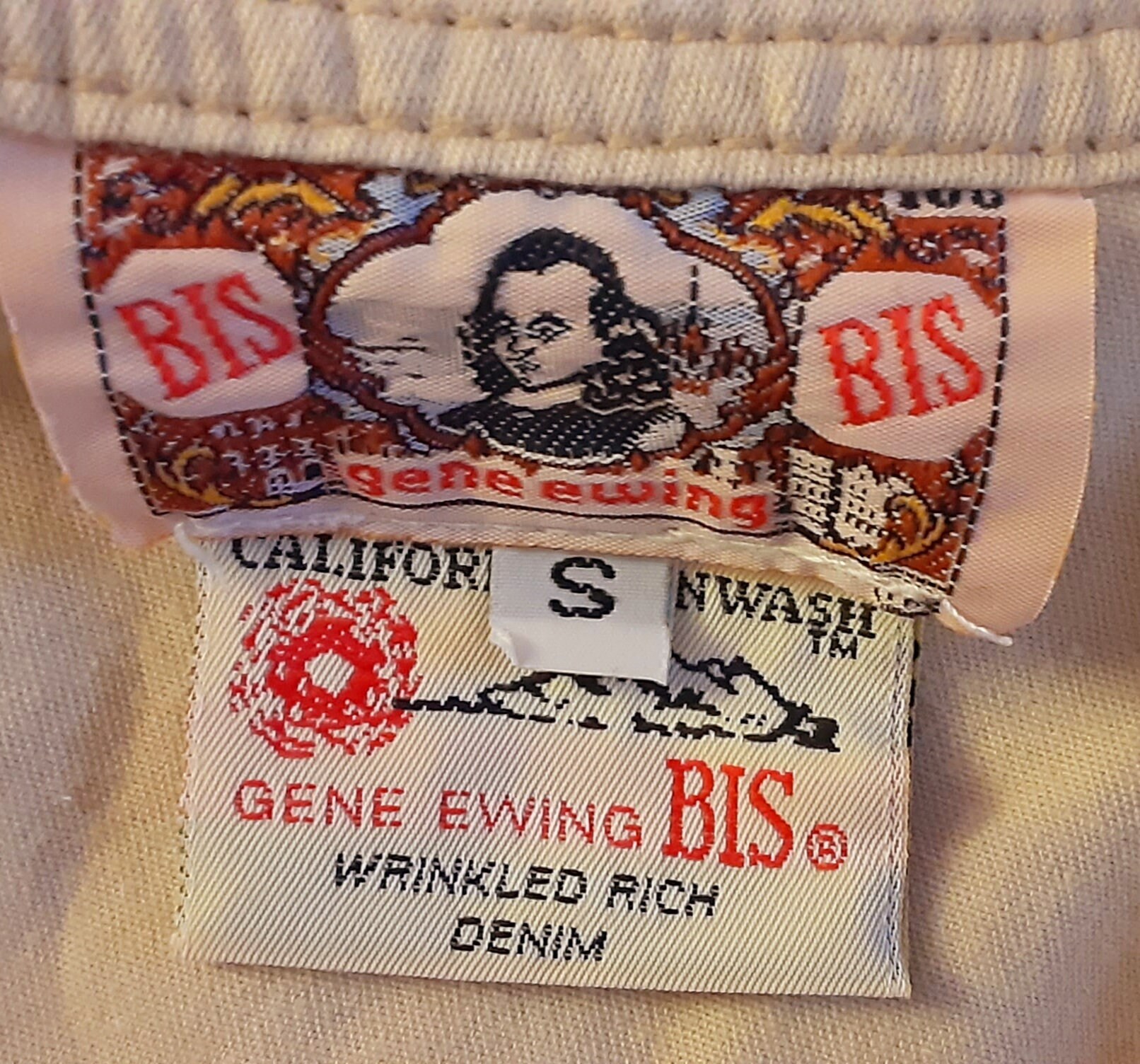 1980's Gene Ewing BIS Wrinkled Denim Dress, Khaki, in Small. Like New ...