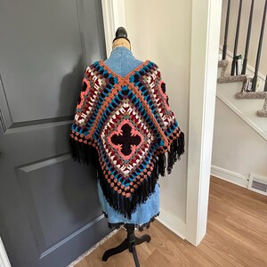 Poncho, Southwest Style Poncho, Western Style Poncho, Boho Poncho, Cape ...