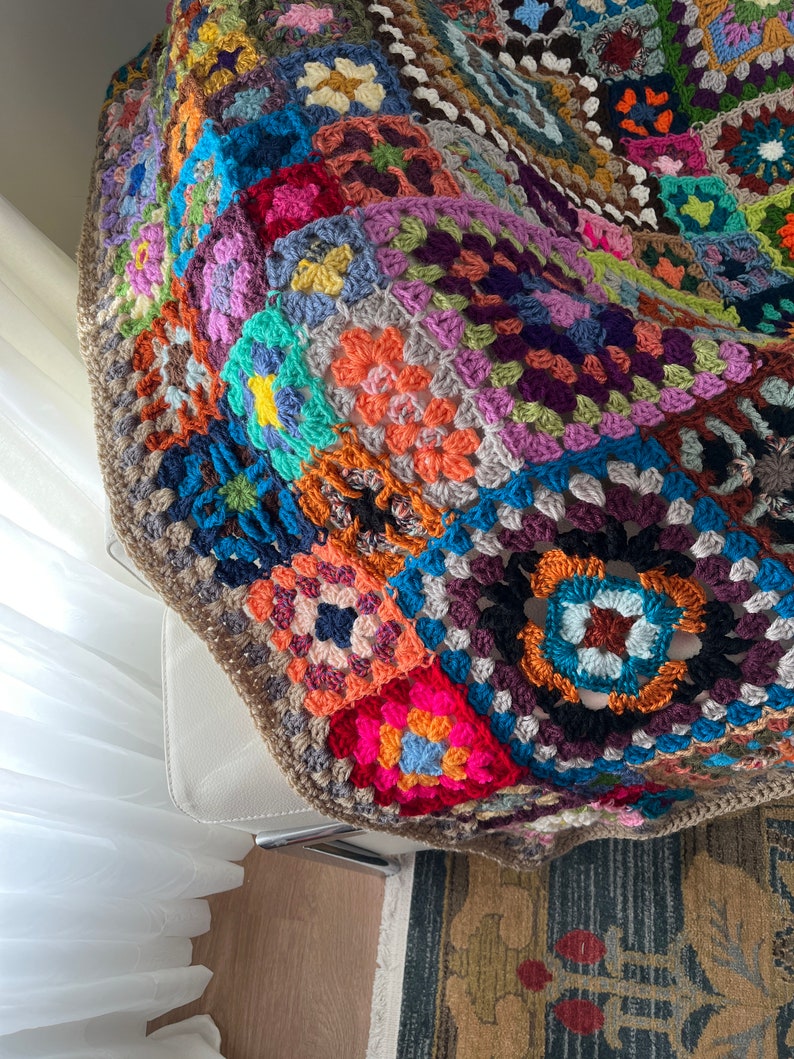 Afghan, Boho Granny Square Afghan, OOAK Granny Square, Patchwork, Sampler, Crazy Quilt Afghan - Etsy