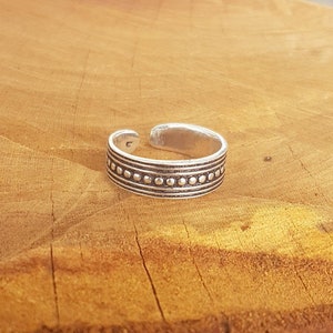Silver Toe Ring Tribal Indian Toe Rings Adjustable Toe Ring.midi Summer ...