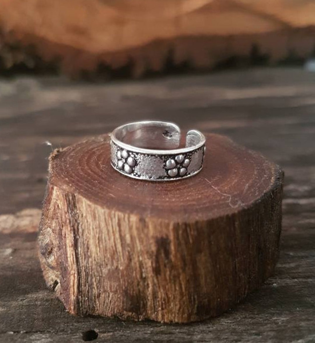 Indian Toe Rings Silver Toe Ring Flower Toe Ring Tribal.adjustable Toe ...