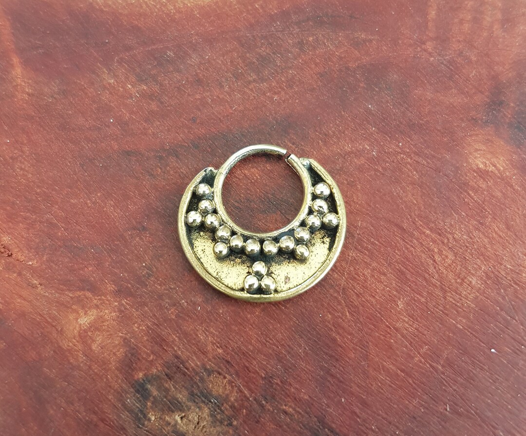 Septum Ring Septum Piercing Gold Septum Tribal Septum.single Earring ...