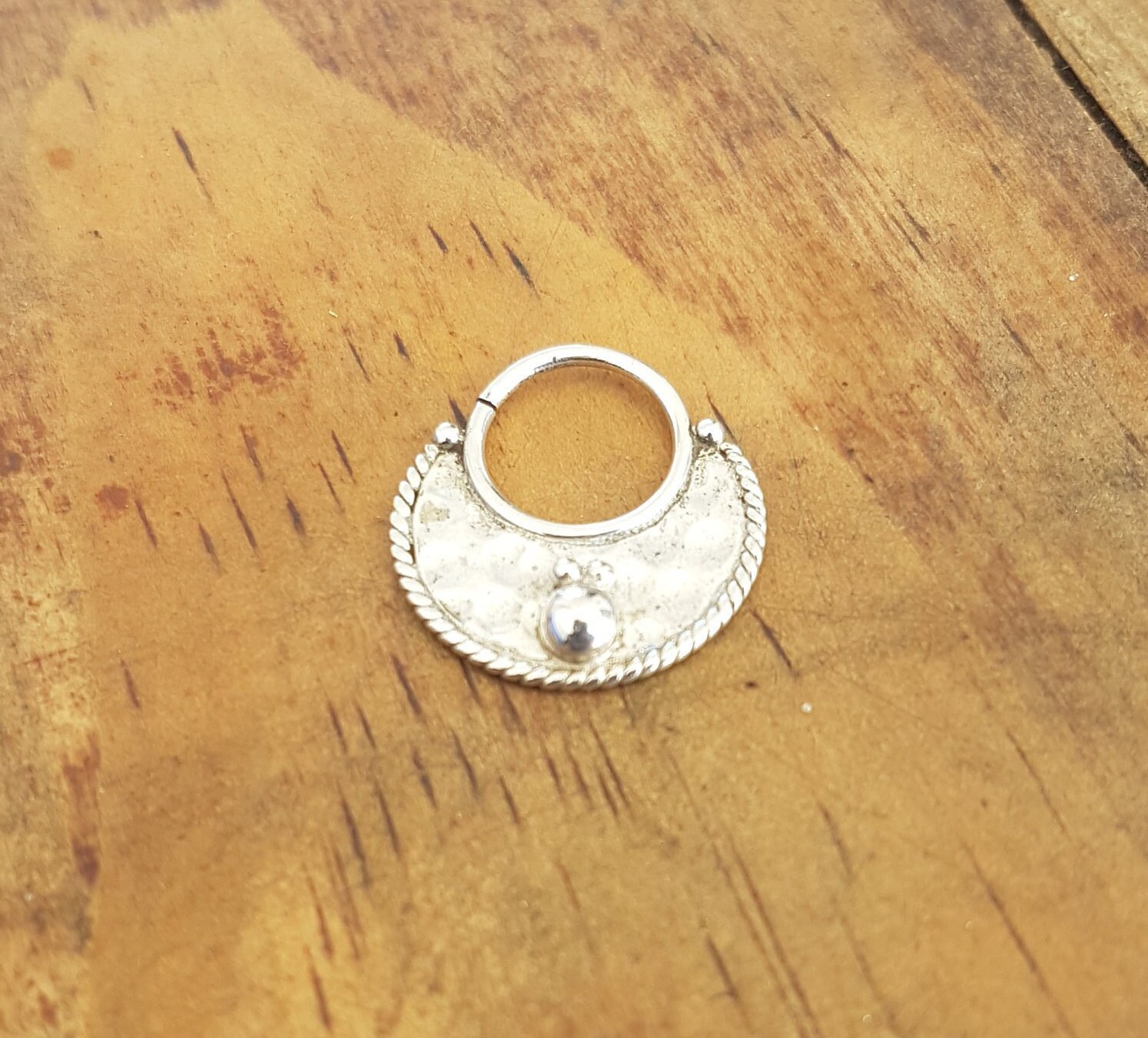 Septum piercing silver septum ring tribal septum.boho septum | Etsy