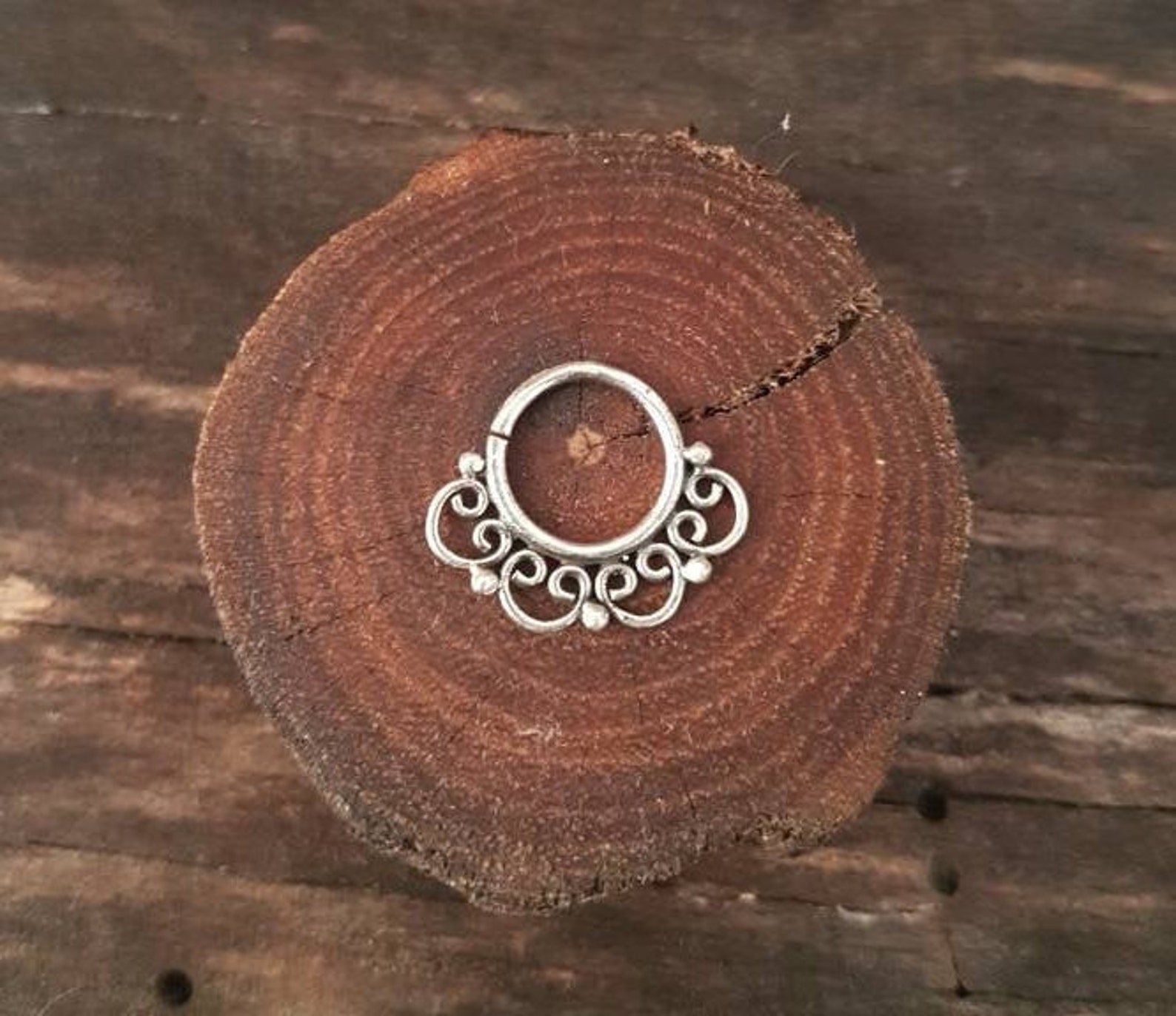 Septum Piercing Silver Septum Ring Tribal Septum Indian Nose Etsy