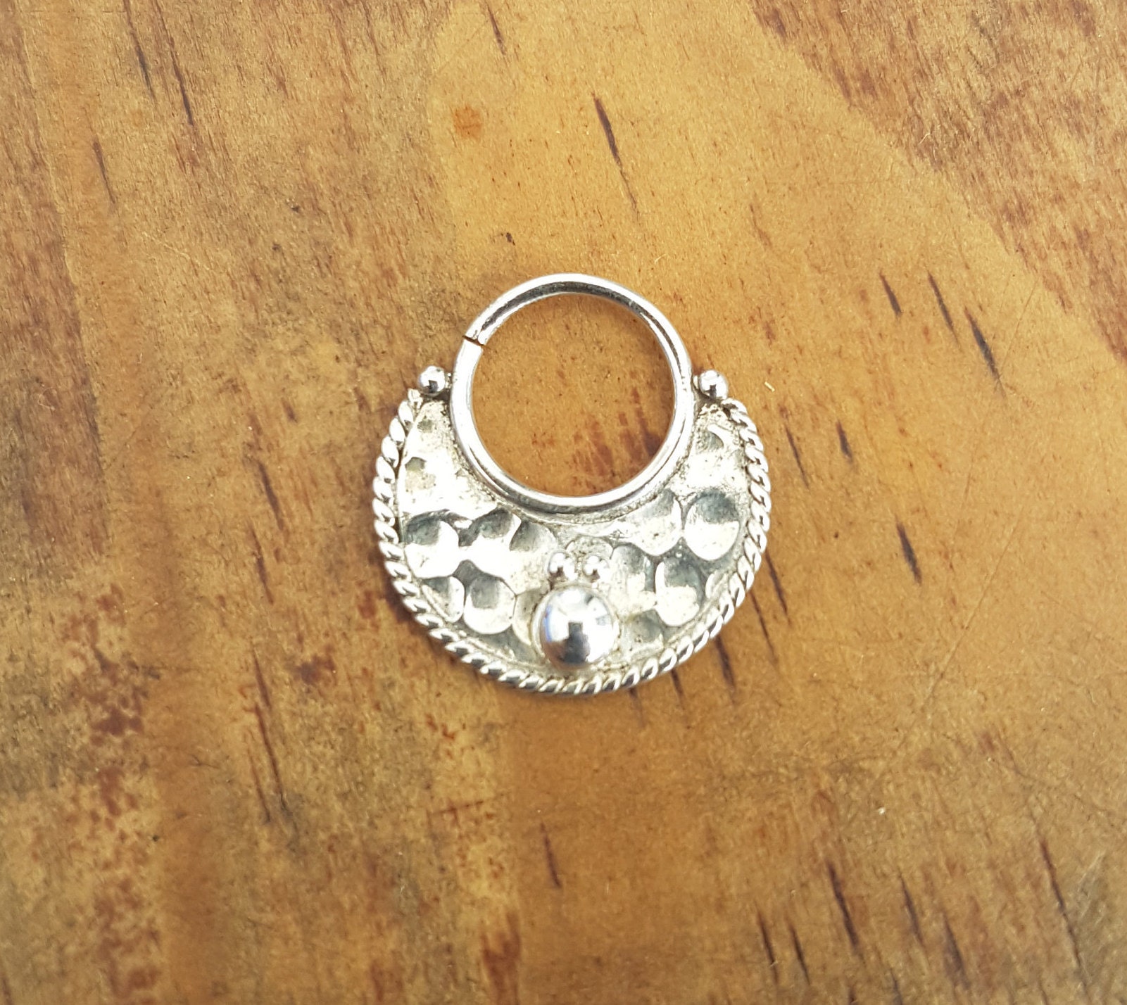 Septum piercing silver septum ring tribal septum.boho septum | Etsy