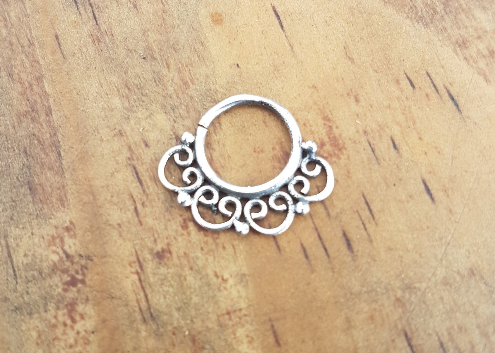 Septum Piercing Silver Septum Ring Tribal Septum Indian Nose Etsy