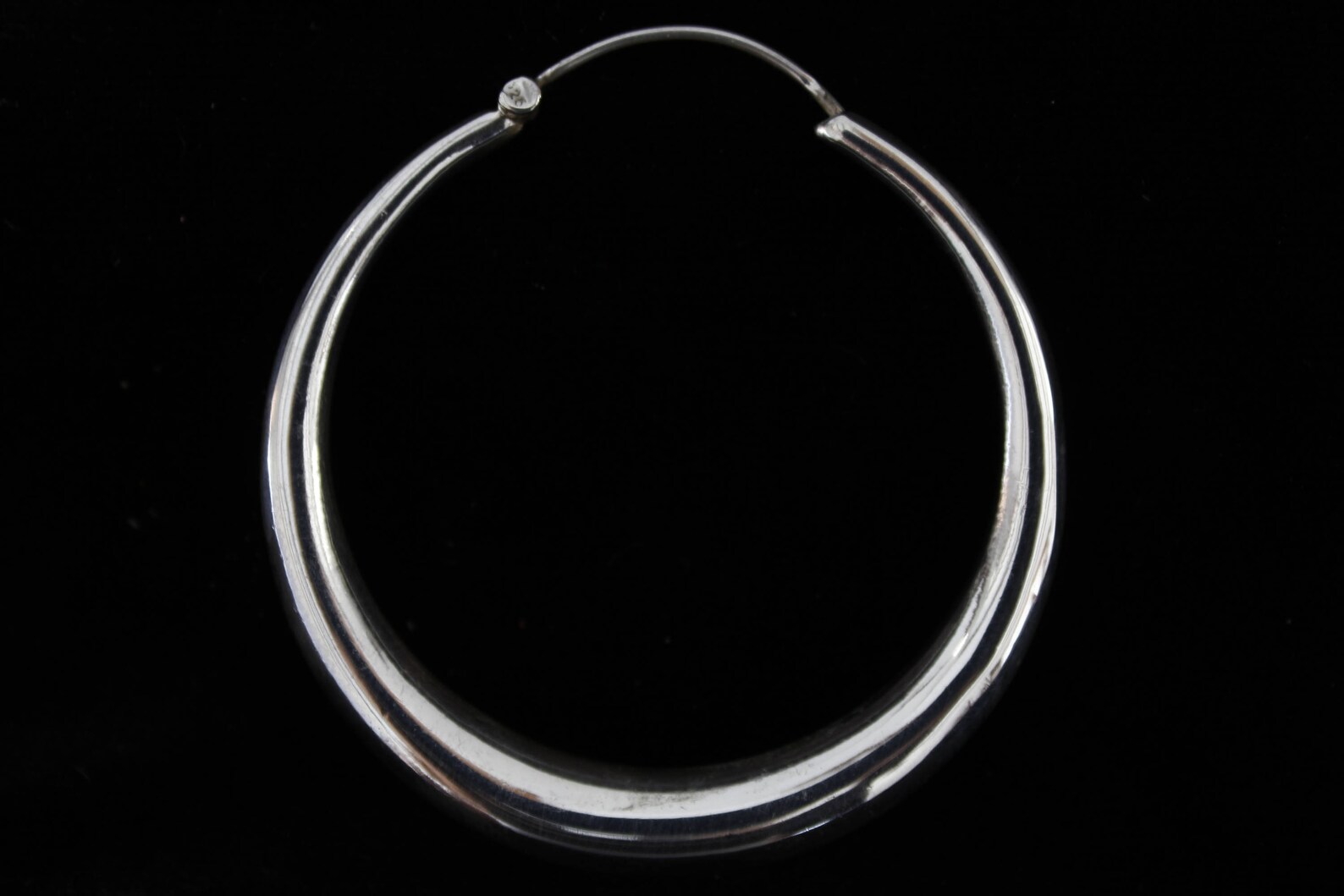 Big Silver Hoops Thick Hoop Earrings Large Hoop Earrings | Etsy