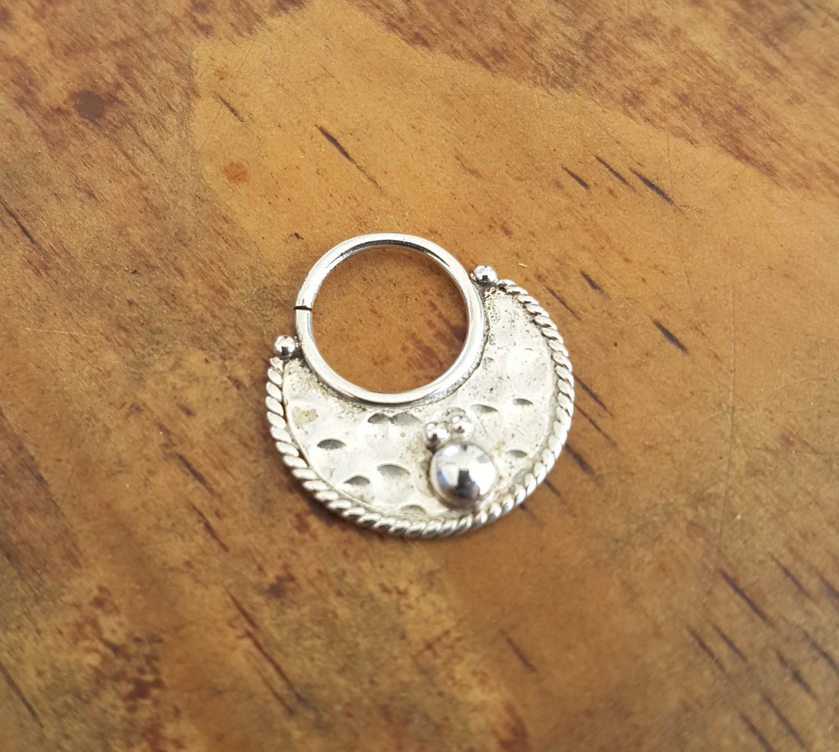 Septum piercing silver septum ring tribal septum.boho septum | Etsy