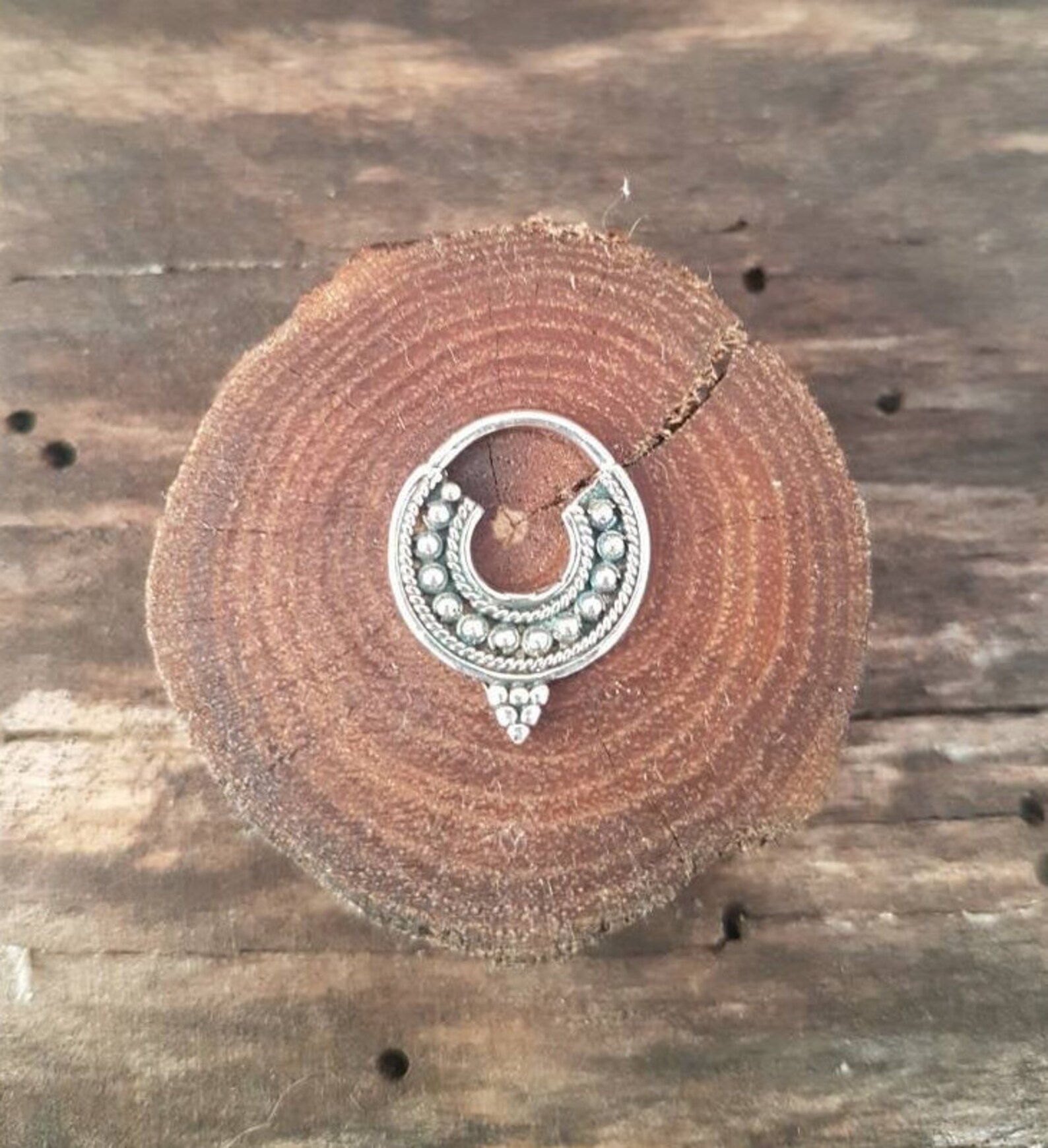 Boho Septum Ring Septum Piercing Silver Nose Ring.single Hoop | Etsy