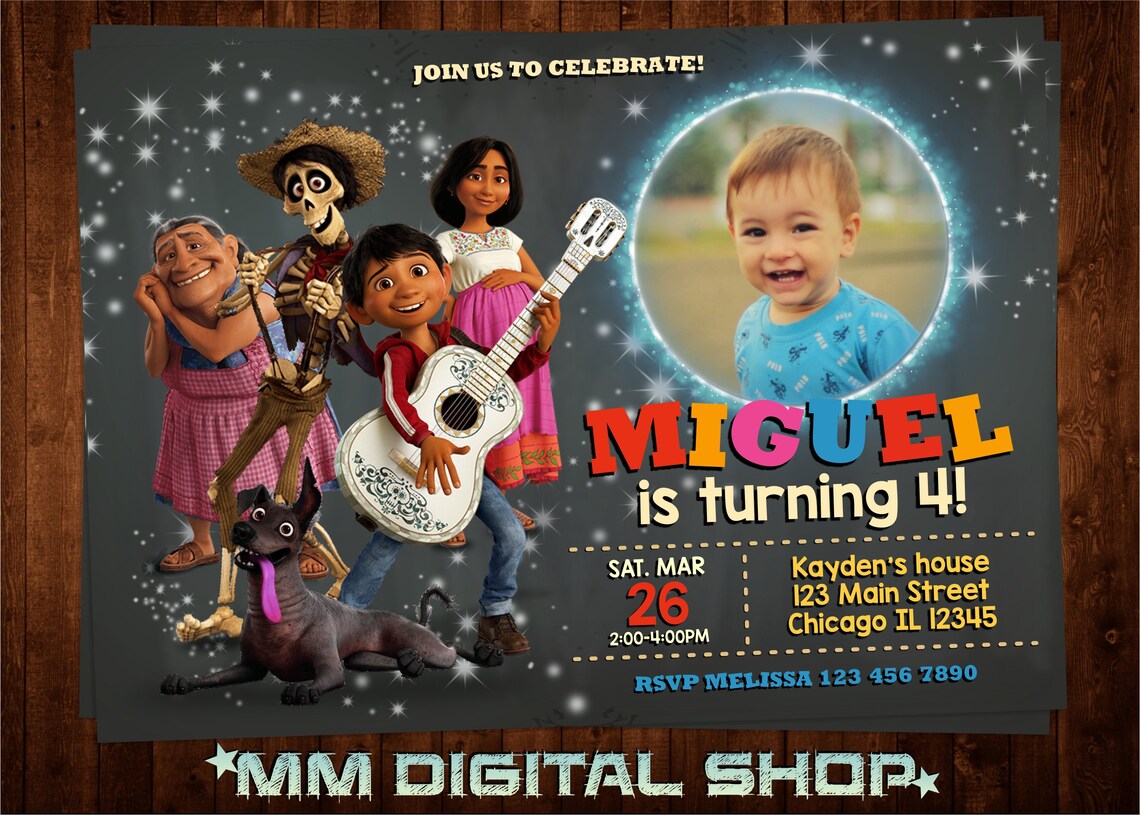 Coco Birthday Invitation Coco Party Coco Fiesta Disney - Etsy