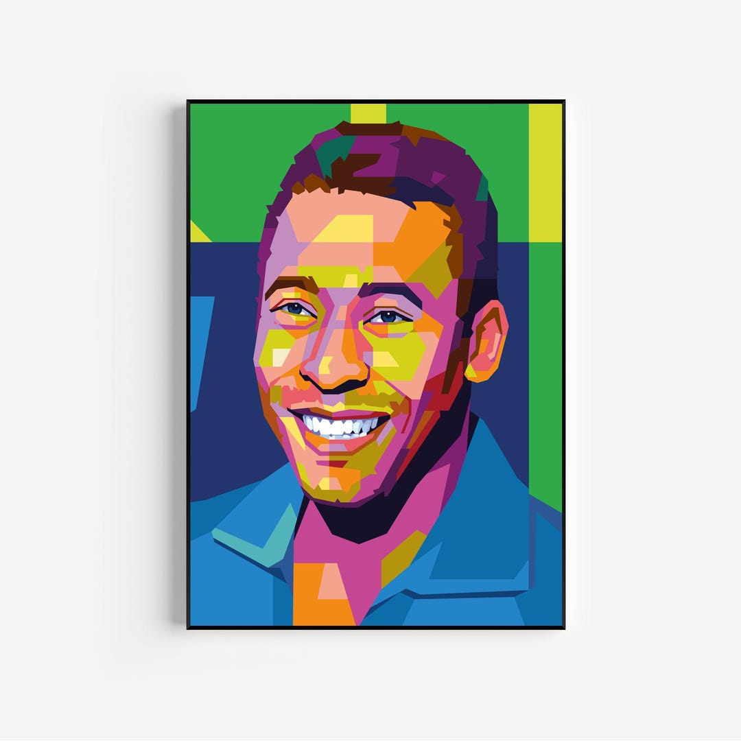 Pele Brazil Portrait Art Poster Photo Print - Etsy