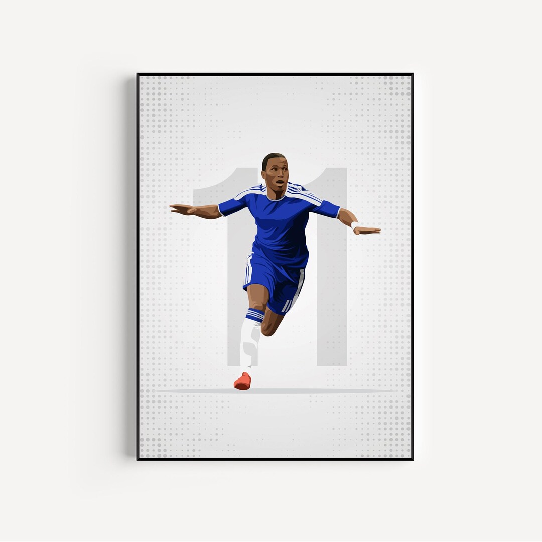 Didier Drogba Chelsea Art Poster Photo Print - Etsy