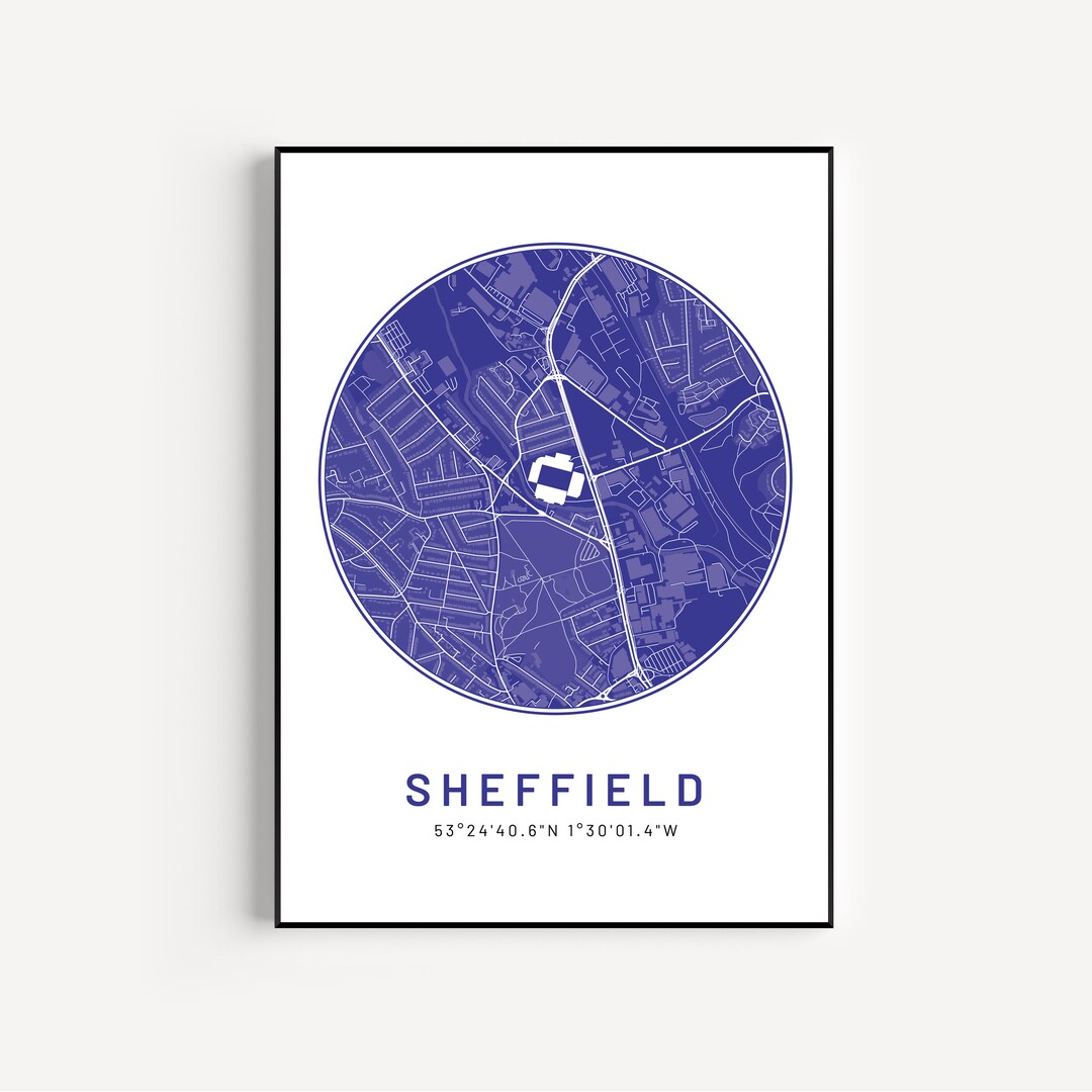 Sheffield Wednesday Stadium Map Poster Photo Art Print - Etsy