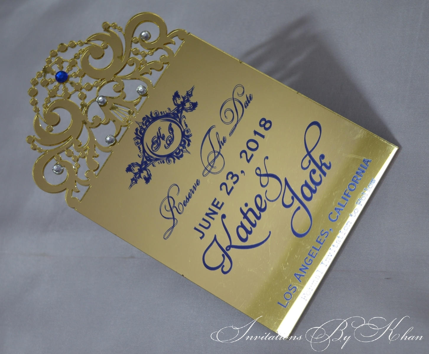 Acrylic Wedding Invitation Acrylic invitation Gold Mirror | Etsy