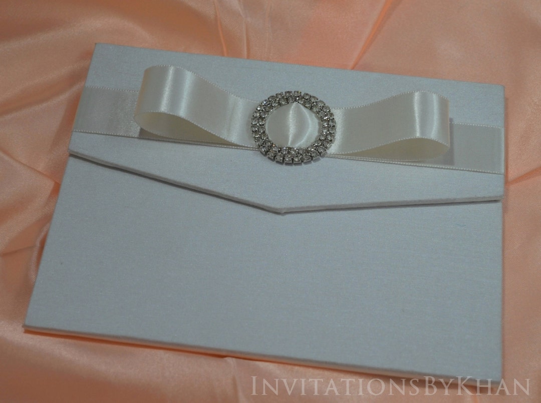 Silk Hardcover Folio Invitation, Wedding Invitation Box Wedding ...