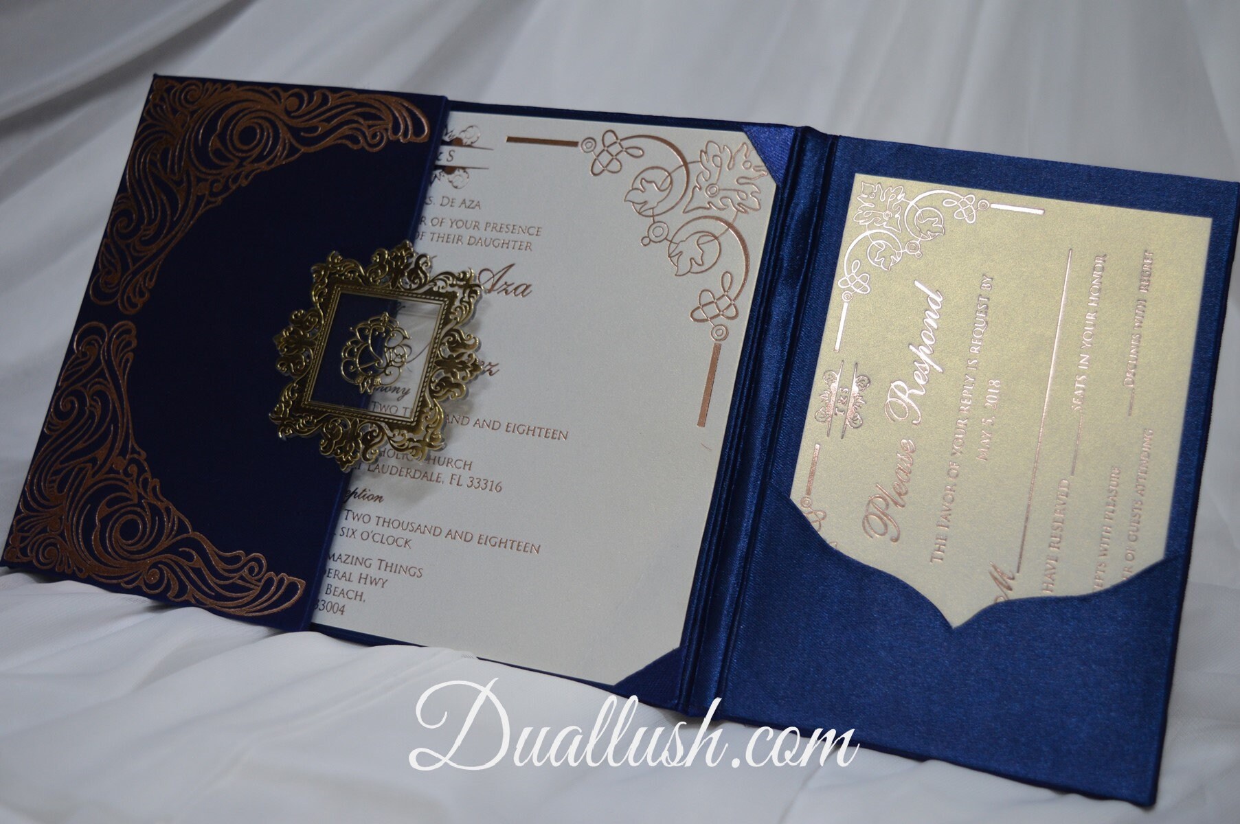 Hardcover Wedding Invitation Folio Silk Invitation Folio Satin | Etsy