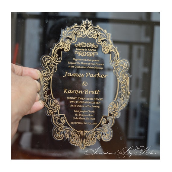 Custom Acrylic Wedding Invitation Acrylic Invites Acrylic - Etsy