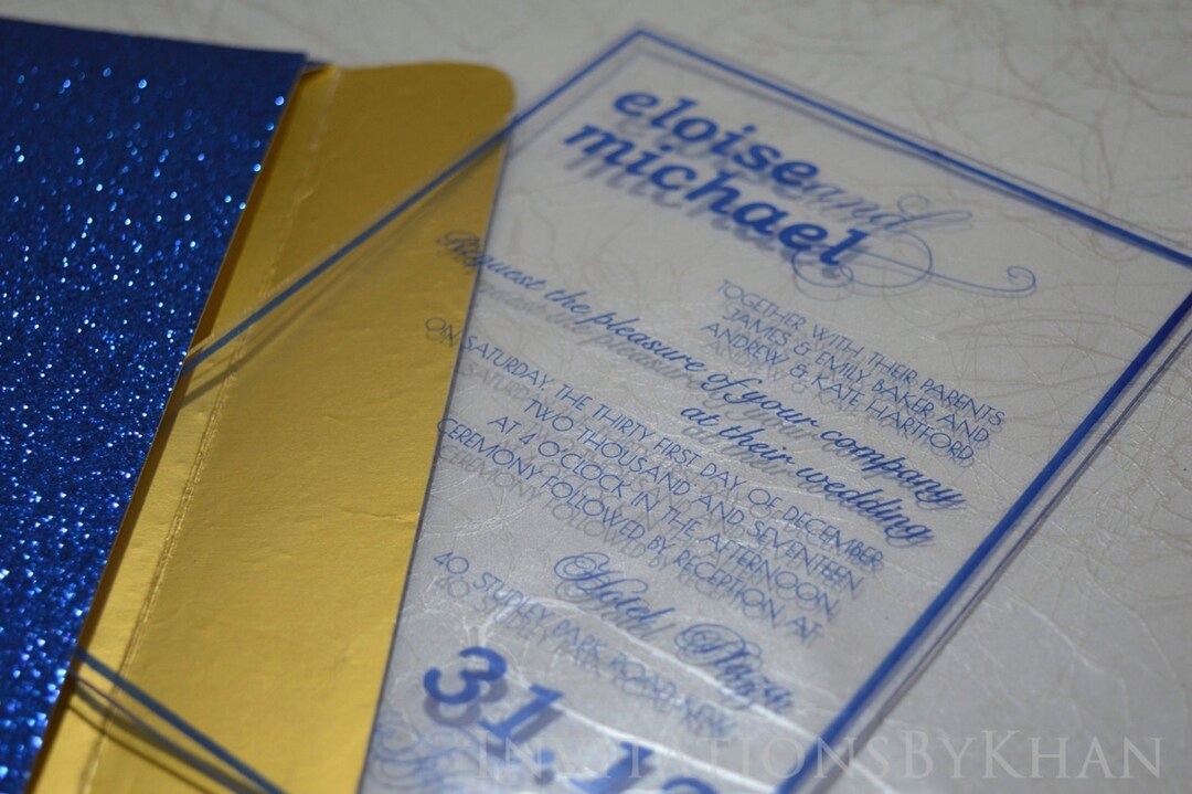 Invitación de acrílico, invitaciones de boda de acrílico transparente ...