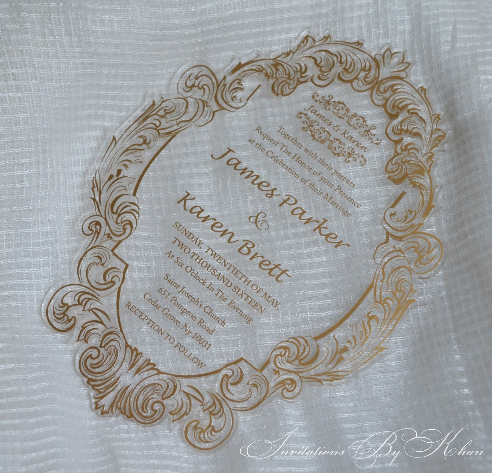 Custom Acrylic Wedding Invitation Acrylic Invites Acrylic - Etsy