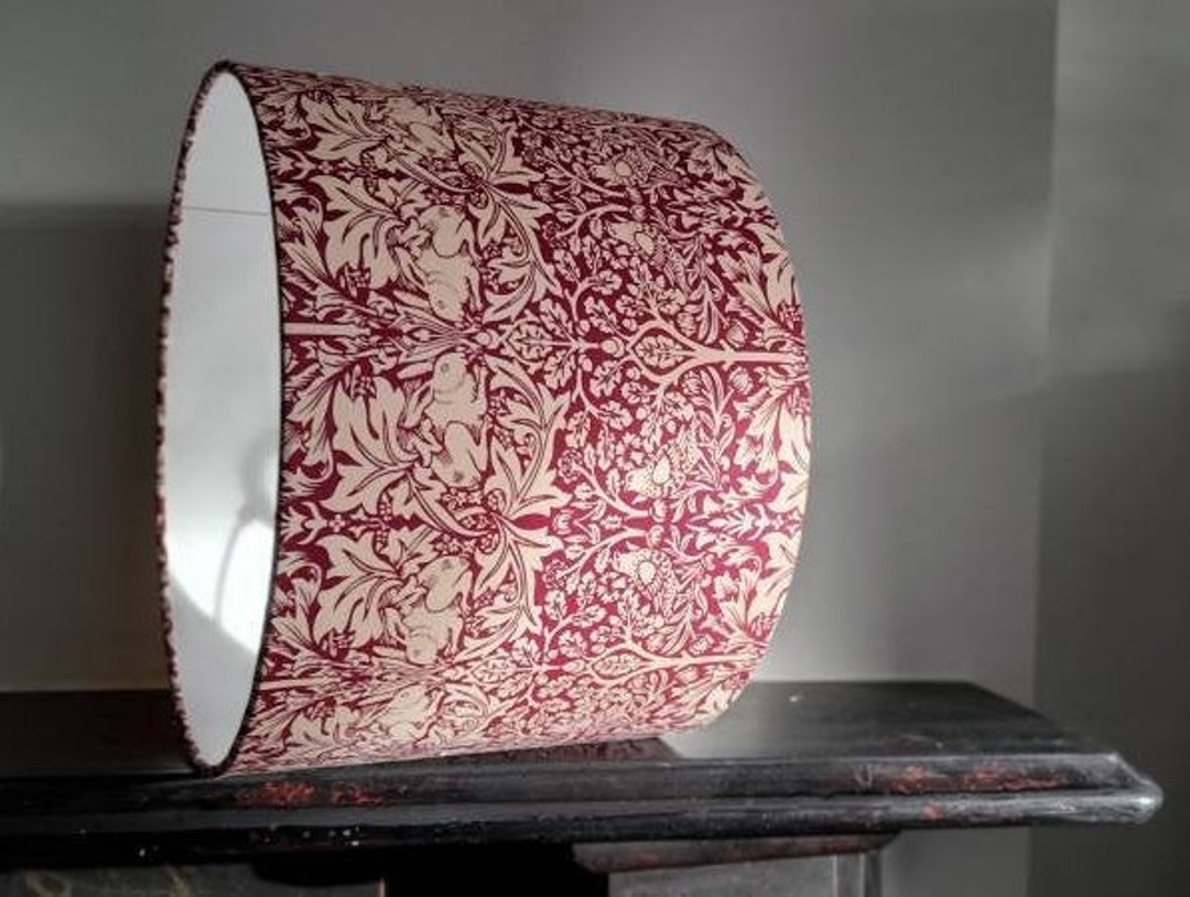 William Morris Red Brer Rabbit Lampshade - Etsy UK