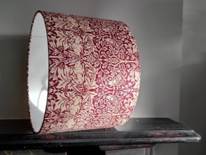 William Morris Red Brer Rabbit Lampshade - Etsy