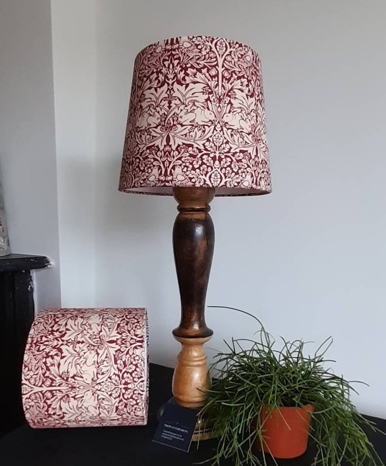 William Morris Red Brer Rabbit Lampshade | Etsy UK