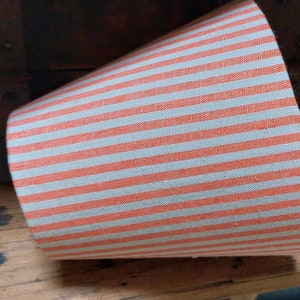Linen Orange Ticking Stipes Candle Clip Lampshade - Etsy UK