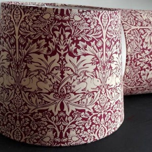 William Morris Red Brer Rabbit Lampshade - Etsy UK