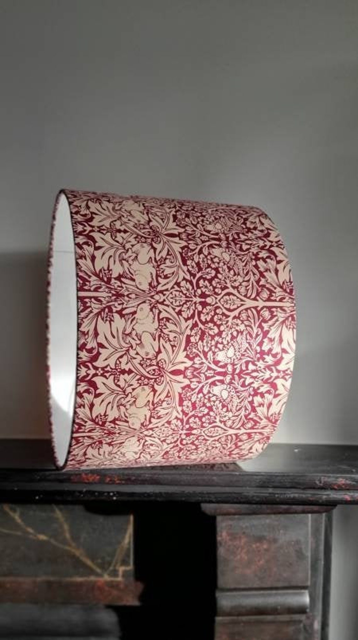 William Morris Red Brer Rabbit Lampshade | Etsy UK