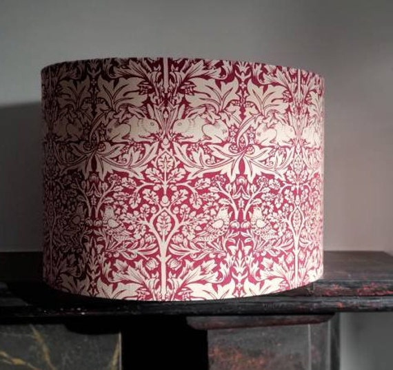 William Morris Red Brer Rabbit Lampshade | Etsy UK
