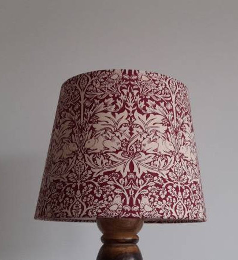 William Morris Red Brer Rabbit Lampshade | Etsy UK