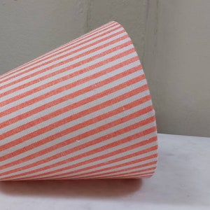 Linen Orange Ticking Stipes Candle Clip Lampshade - Etsy UK