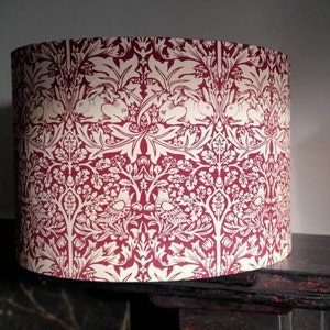 William Morris Red Brer Rabbit Lampshade - Etsy UK
