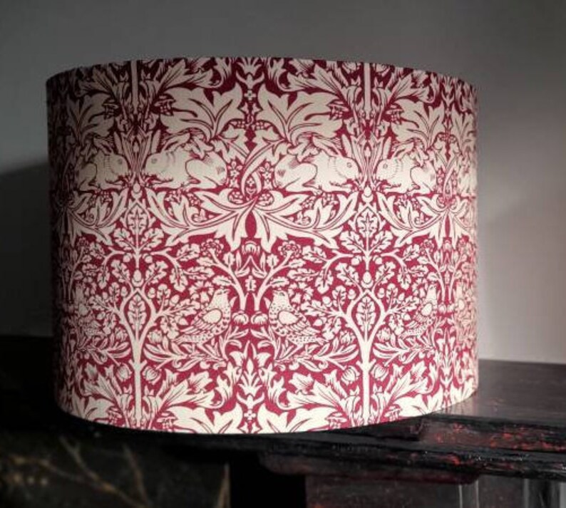 William Morris Red Brer Rabbit Lampshade - Etsy