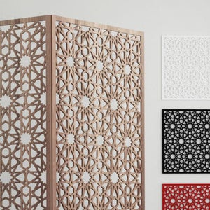 KABUL SCREEN PANEL Template File Arabesque Geometry Room Divider Plans ...