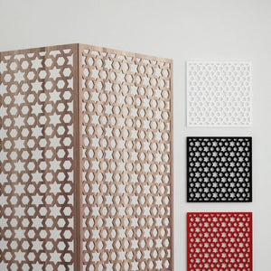 RABAT SCREEN PANEL Template File Arabesque Room Divider Star Arabic ...