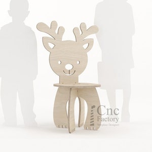 Deer Chair Template - DIY Wooden Step Stool for Kids - CNC & Laser ...