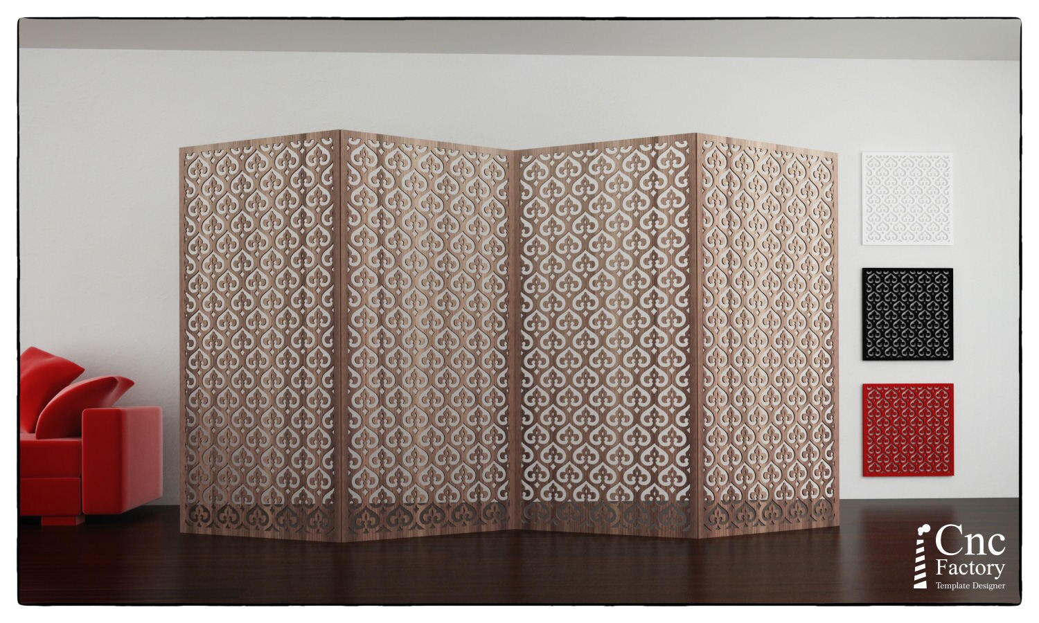 ISTANBUL SCREEN PANEL Template Islamic Geometry Room Divider Plans ...